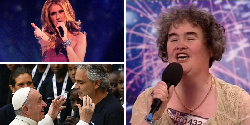 Susan Boyle, Céline Dion e Andrea Bocelli: 3 famosas vozes quase abortadas
