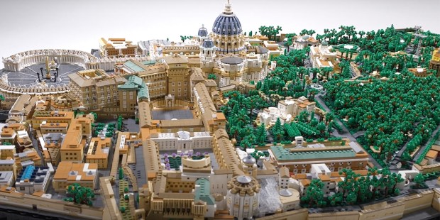 Arquiteto modela Cidade do Vaticano com 67.000 peças de LEGO