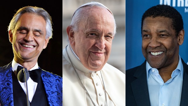 Por que Denzel Washington e Andrea Bocelli estão hoje no Vaticano?