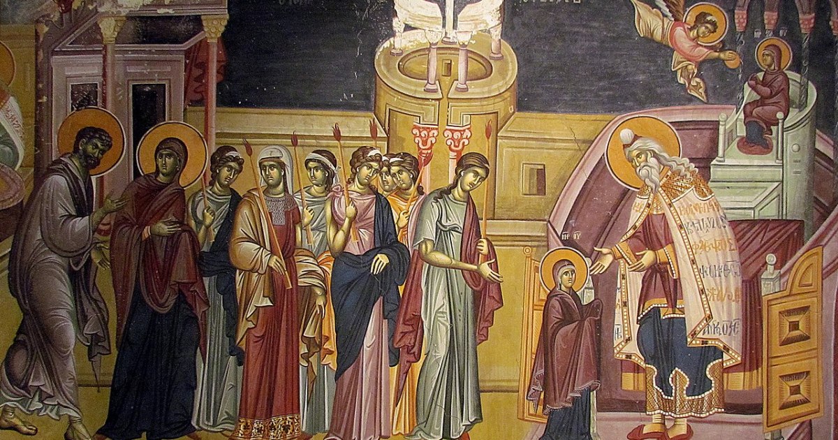 A Virgem Maria foi alimentada por anjos enquanto estava no Templo?